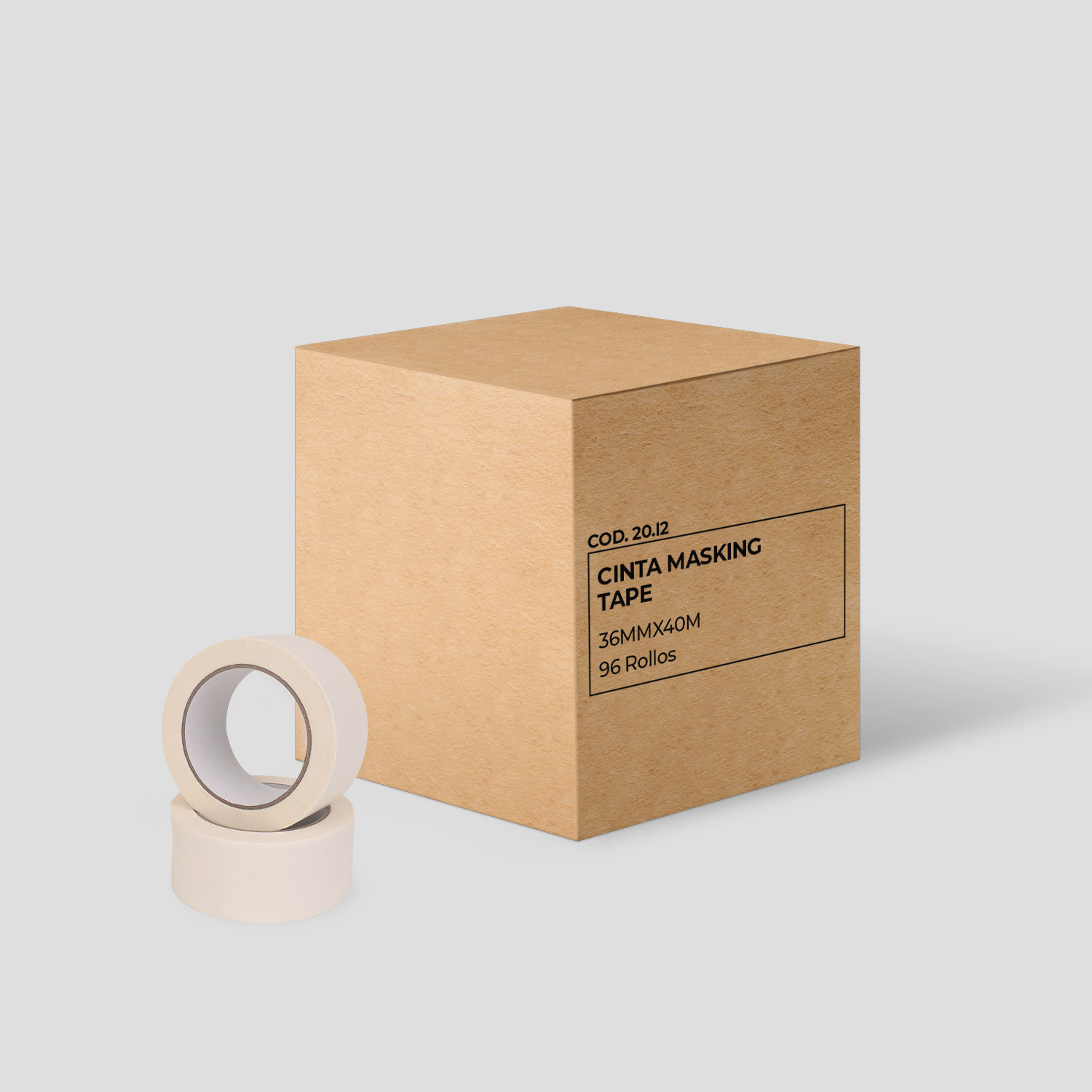 Cinta Masking Tape 36mmx40 - Caja 96 rollos